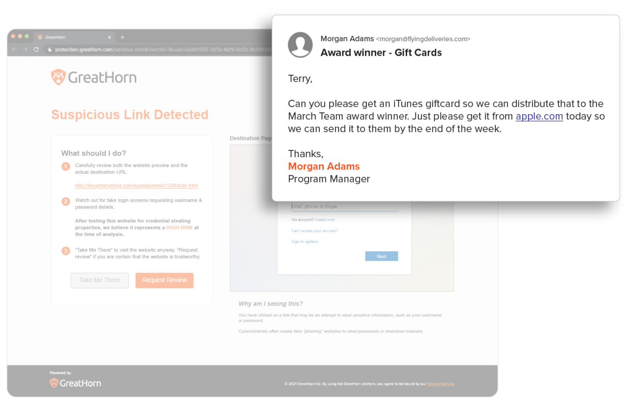 Detect Malicious & Suspicious URLs in Business Email - GreatHorn
